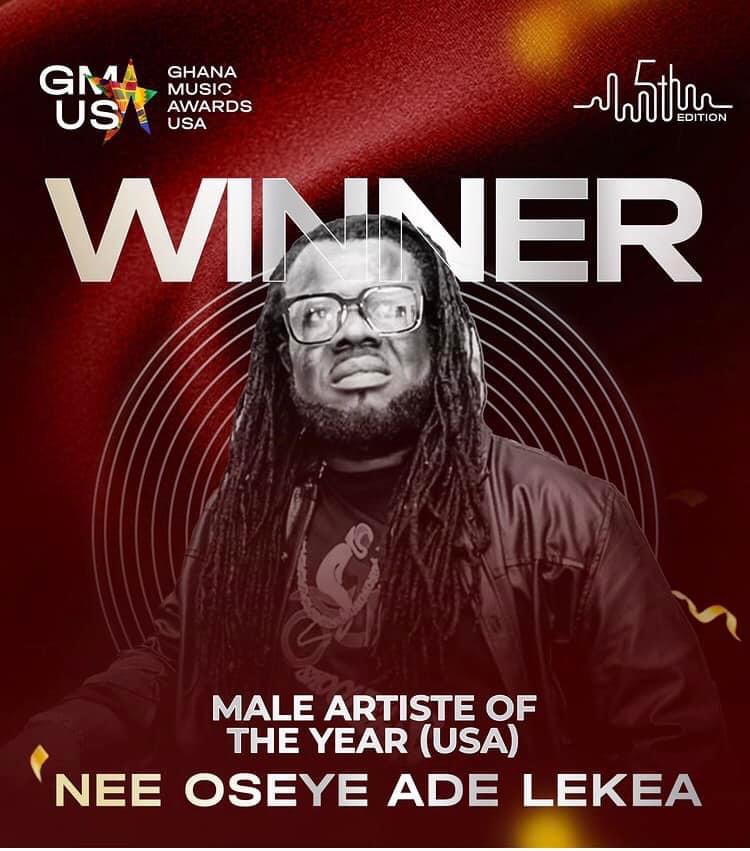 Nee Oseye Ade Leke wins USA-Artist of the year at the Ghana Music ...